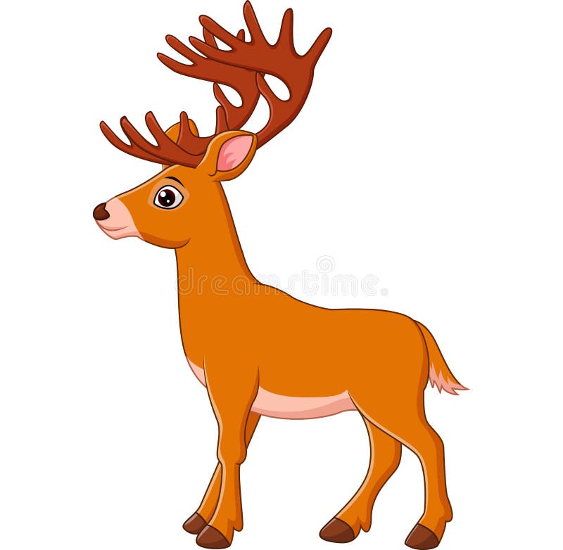 Cartoon deer stock vector. Illustration of painting, character - 65335405
