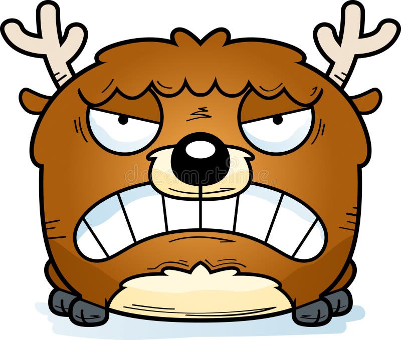 Angry Reindeer stock vector. Illustration of cartoon - 14060895