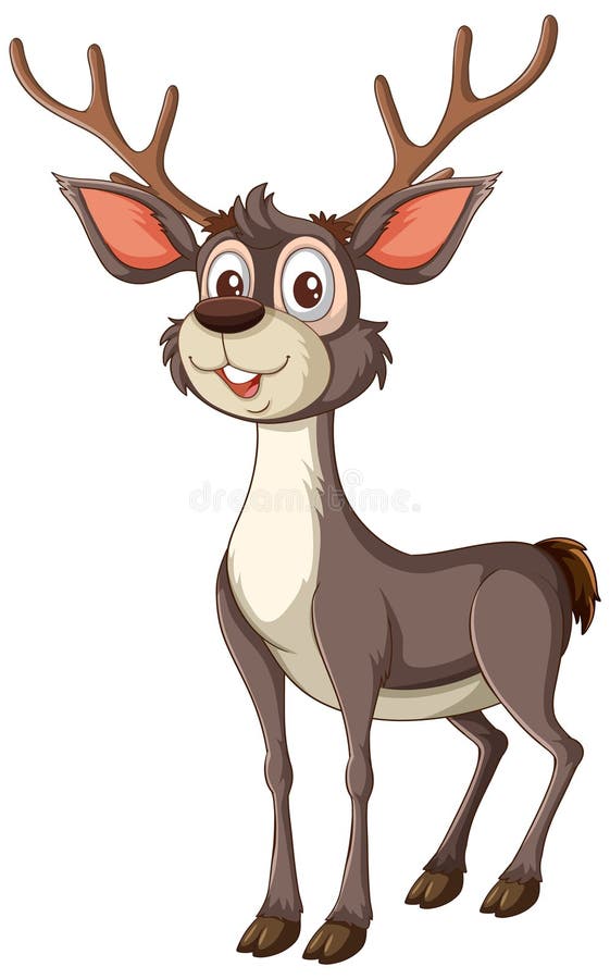 A cartoon deer smiling stock vector. Illustration of smiling - 307734992