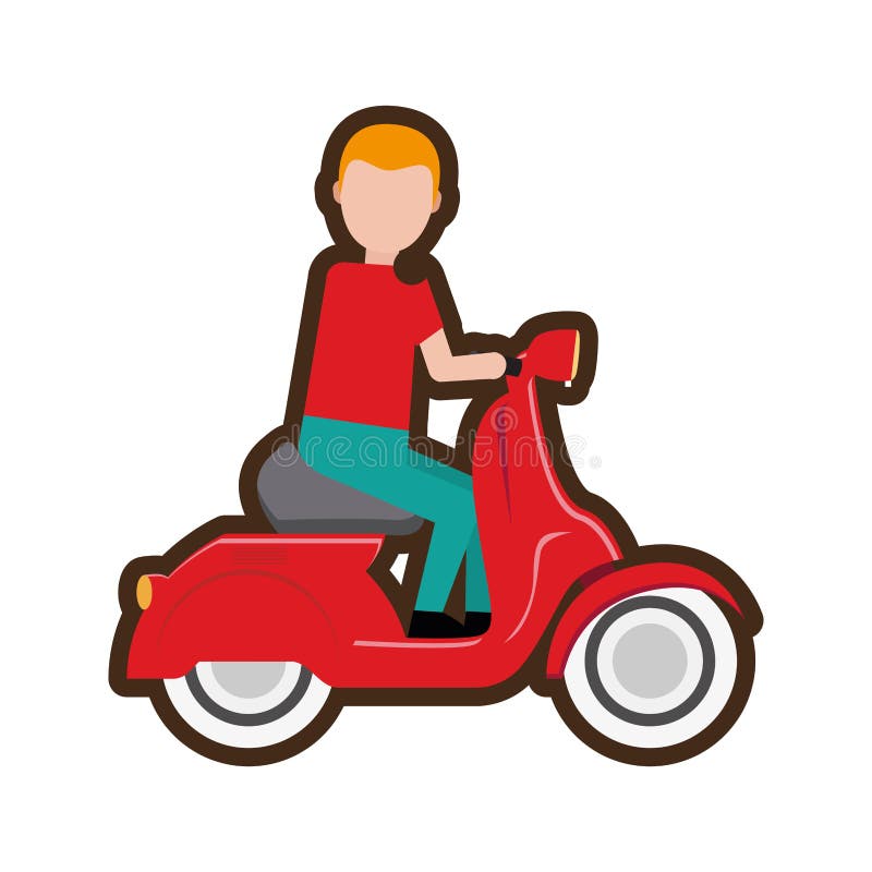 Cartoon Delivery Boy Scooter Stock Illustrations – 2,102 Cartoon ...