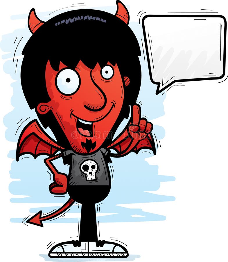 Cartoon Demon Talking stock vector. Illustration of bubble - 116223869