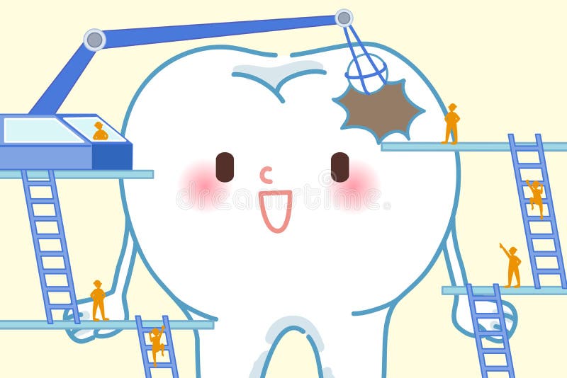 Cartoon dental care stock vector. Illustration of design - 95808617