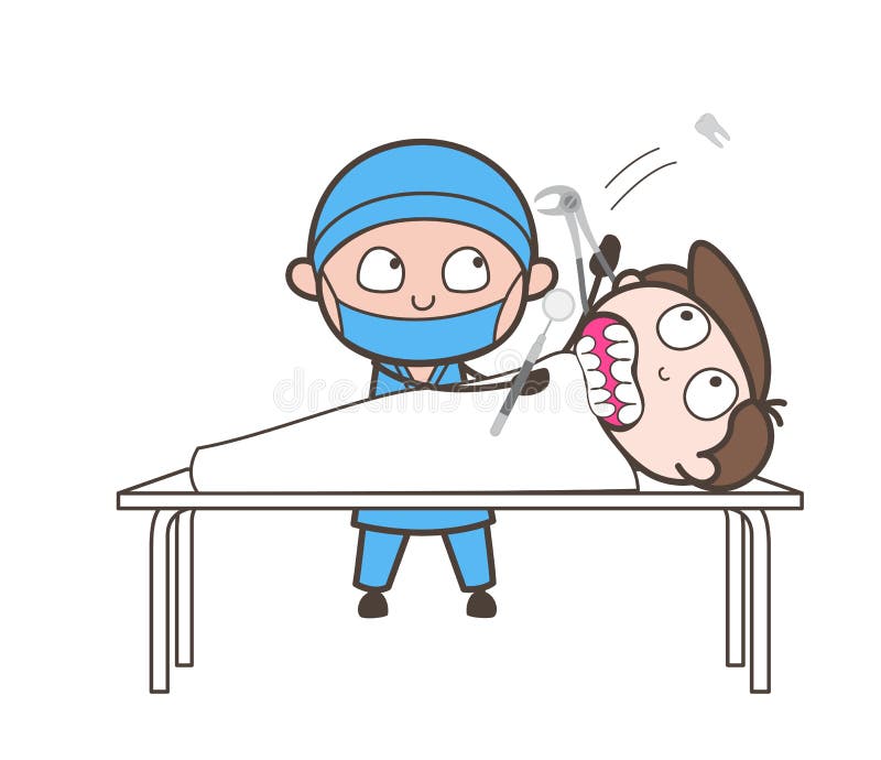 Cartoon Dentist Doctor with Tooth Vector Stock Illustration ...