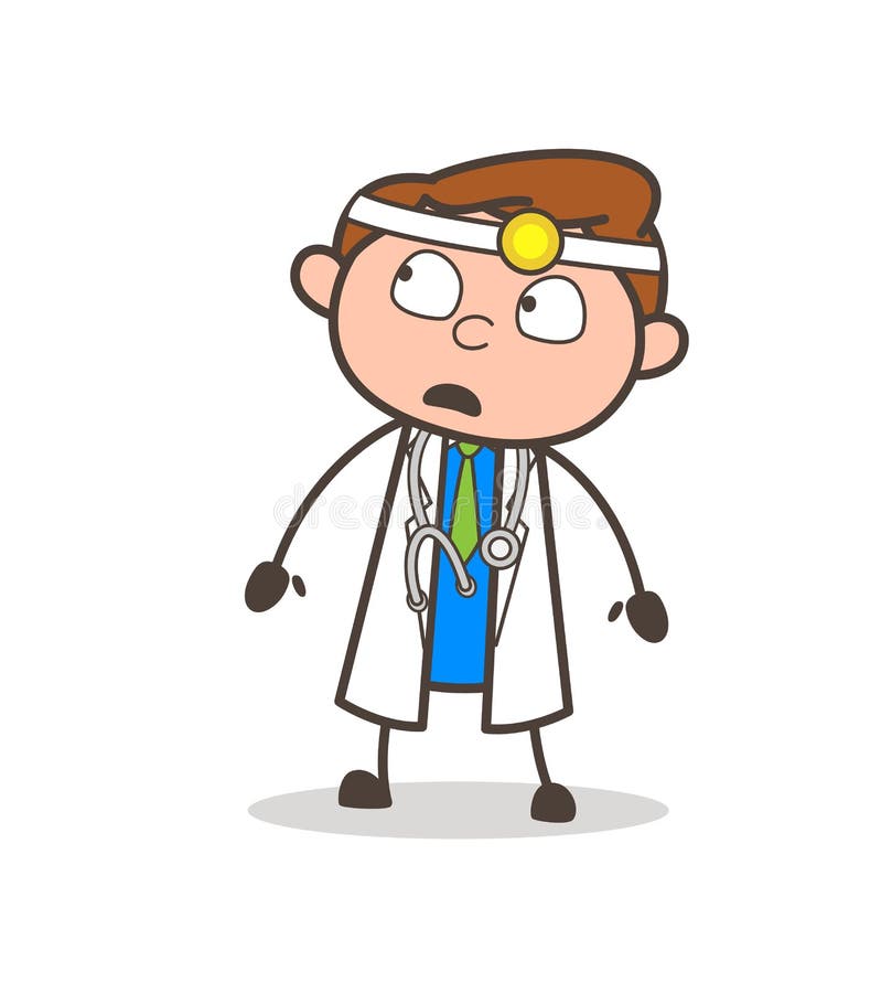 Cartoon Doctor Thinking Stock Illustrations – 429 Cartoon Doctor ...