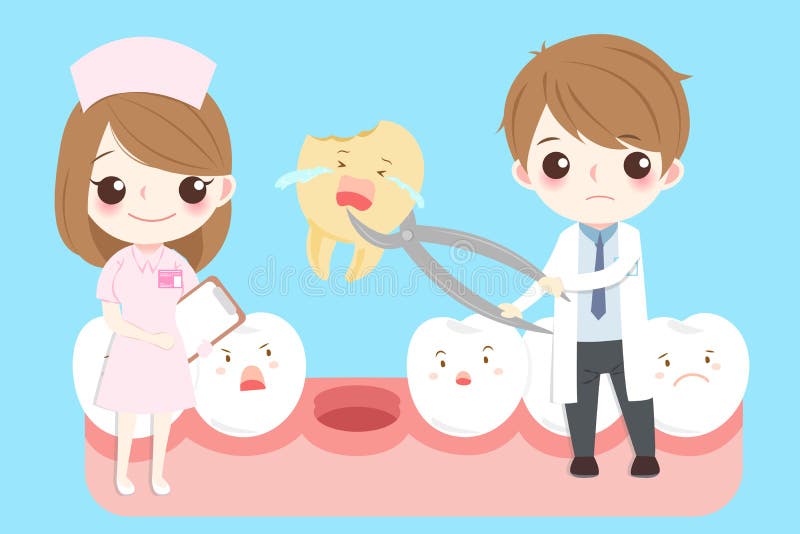 Cartoon dentist with tooth stock vector. Illustration of comic - 91831556