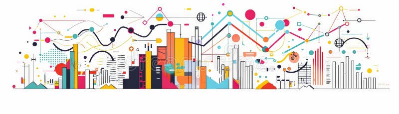 Cartoon Depicting Financial Growth with AIdriven Data Analysis Stock ...