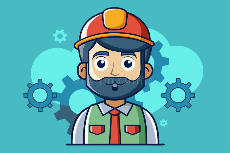 A Cartoon Depiction Of A Qa Engineer Wearing A Cap Surrounded By Gears And Digital Elements Qa