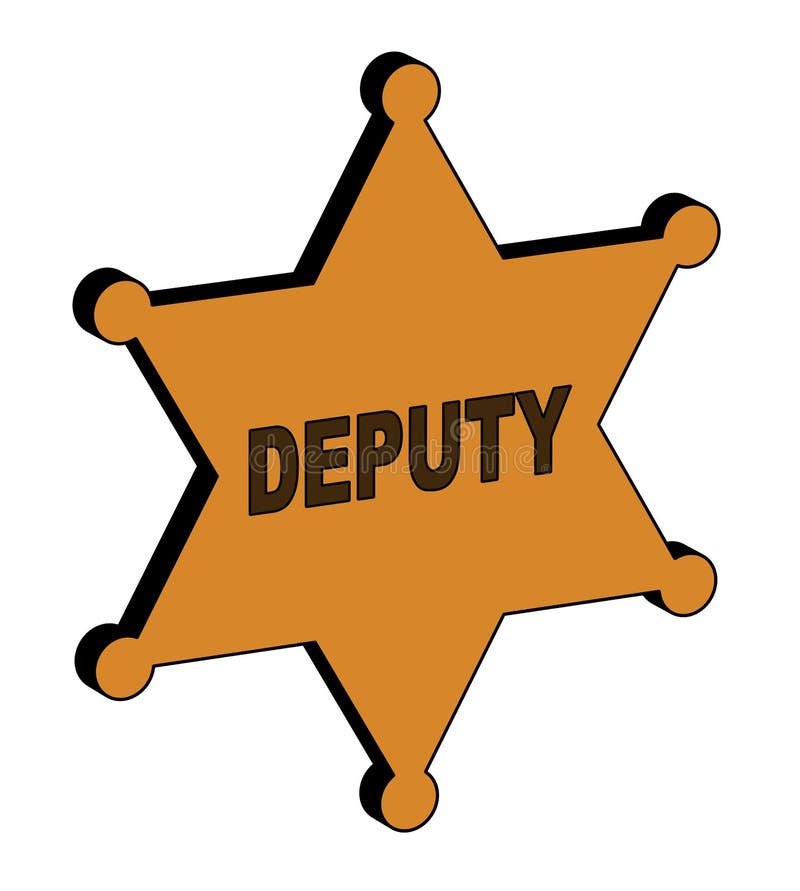 Cartoon Deputy Badge stock illustration. Illustration of culture ...