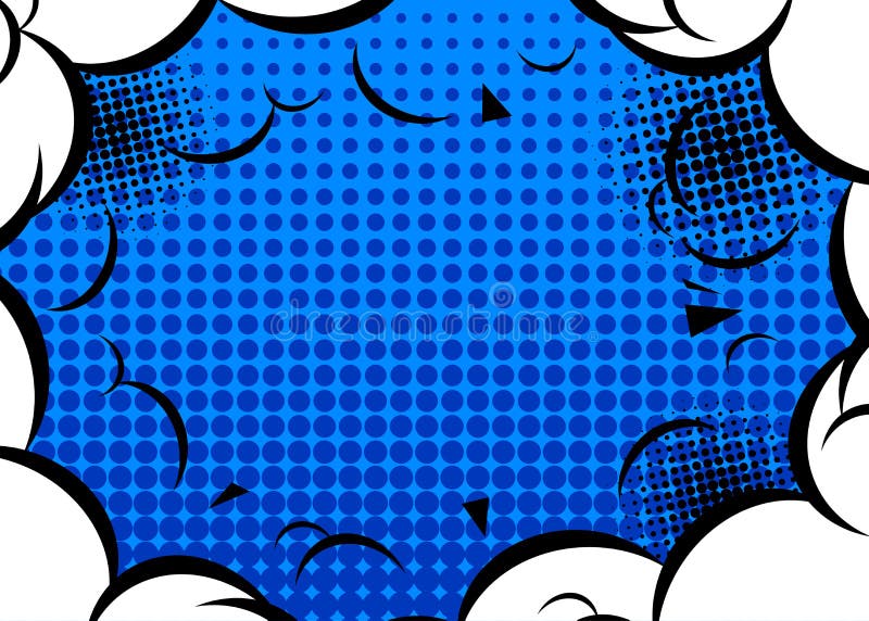 Comic Book Backdrop Illustration with Cloud. Stock Vector ...