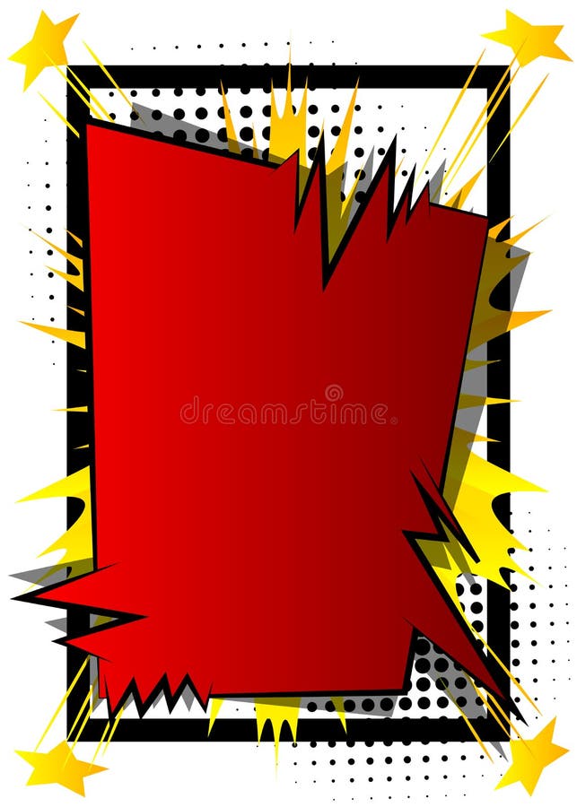 Cartoon Design Colored Background. Comic Book Backdrop. Stock Vector ...