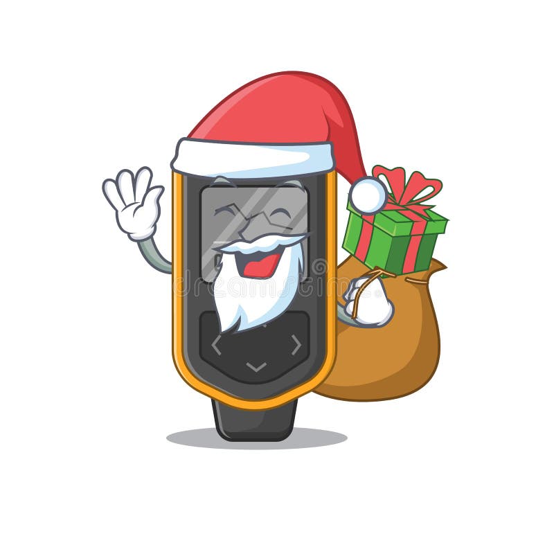 Cartoon Design of Dive Computer Santa Having Christmas Gif Stock Vector ...