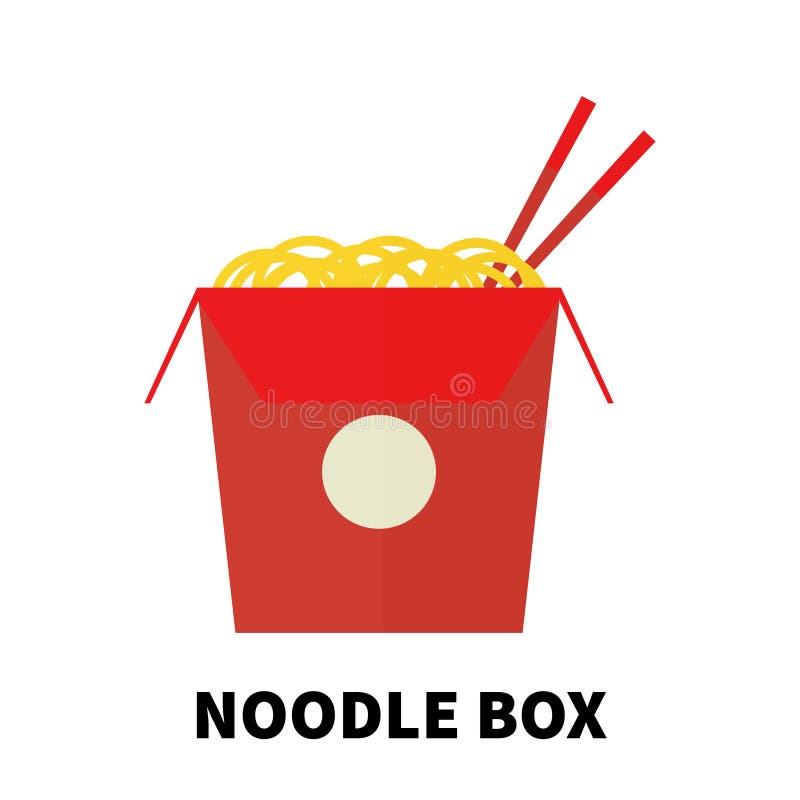 Cartoon Design Noodle Box Icon. Stock Vector - Illustration of design ...