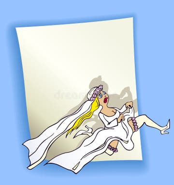 Wedding Bride Running Cartoon Stock Illustrations – 83 Wedding Bride ...