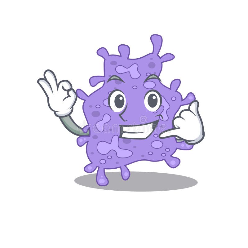 Staphylococcus Aureus Cartoon Character Design Style with Board Stock ...