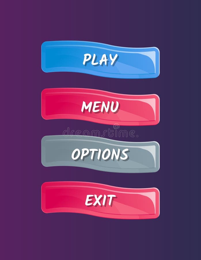 Cartoon Designed Game User Interface Stock Vector - Illustration of ...