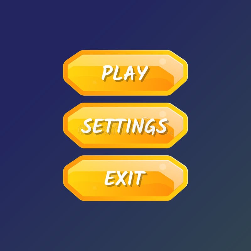 Cartoon Designed Game User Interface Stock Vector - Illustration of ...