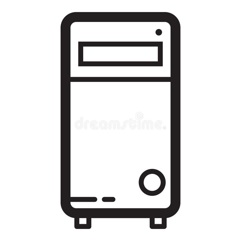 Cartoon desktop computer stock vector. Illustration of vector - 258270503