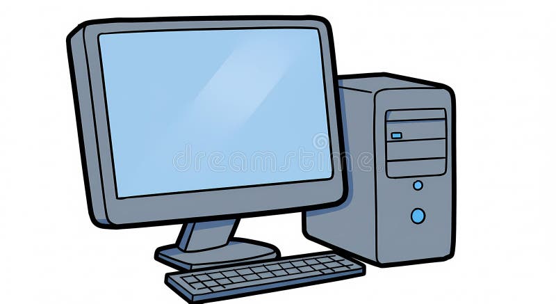 Cartoon Keyboard Monitor Stock Illustrations – 8,752 Cartoon Keyboard ...