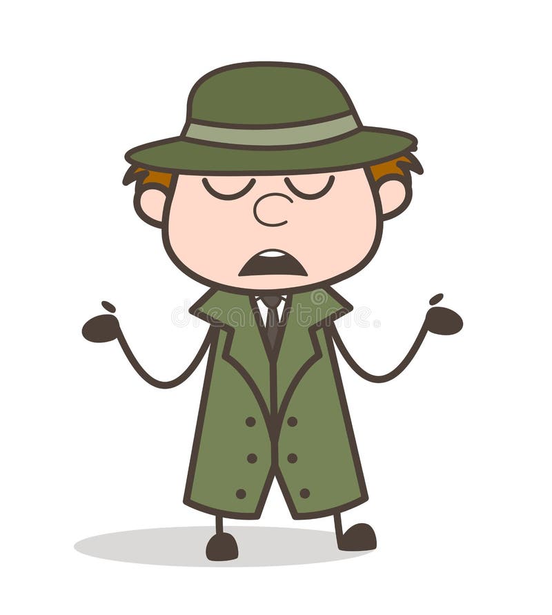 Detective Showing Police Badge. Criminal Case Investigation Agent ...