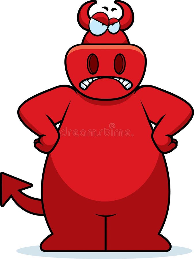 Cartoon Devil Angry stock vector. Illustration of vector - 47474662