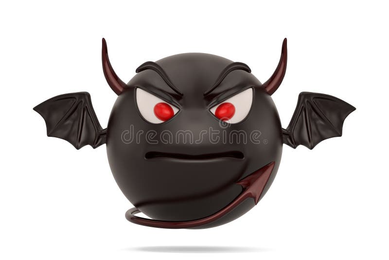 Devil Ball Character Cartoon Style Stock Vector - Illustration of ...