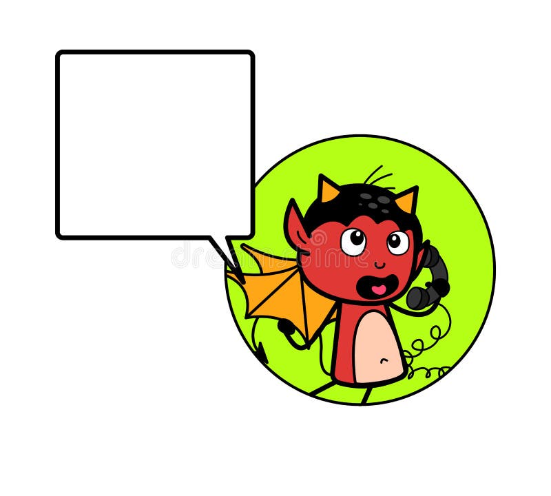 Devil Cell Phone Holder on a Character Stock Vector - Illustration of ...