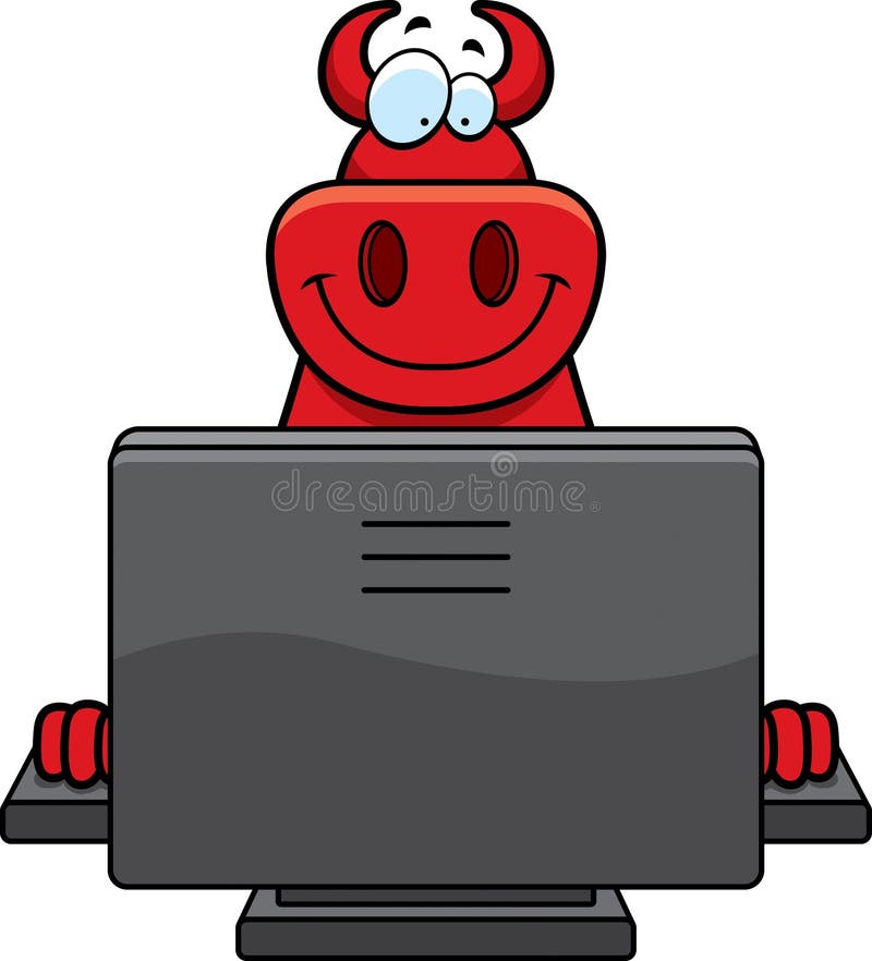 Cartoon Devil Computer stock vector. Illustration of devil - 47474357