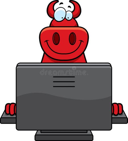 Cartoon Devil Computer stock vector. Illustration of devil - 47474357