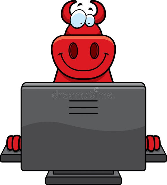 Cartoon Devil Computer stock vector. Illustration of devil - 47474357