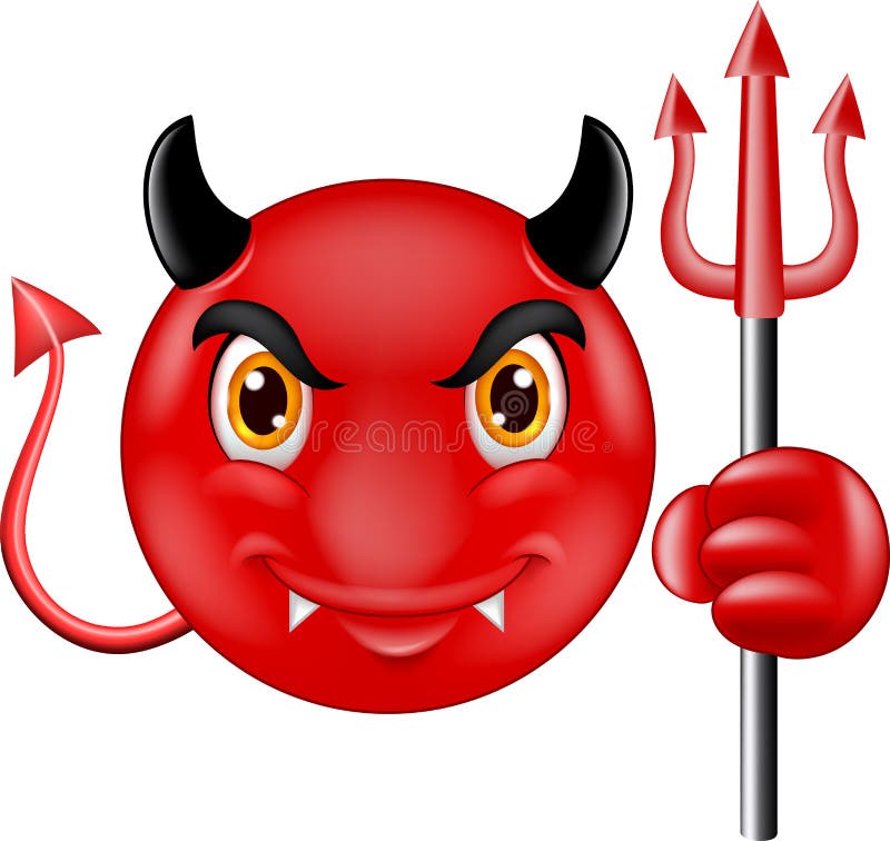 Cartoon Devil emoticon stock vector. Illustration of evil - 46948232