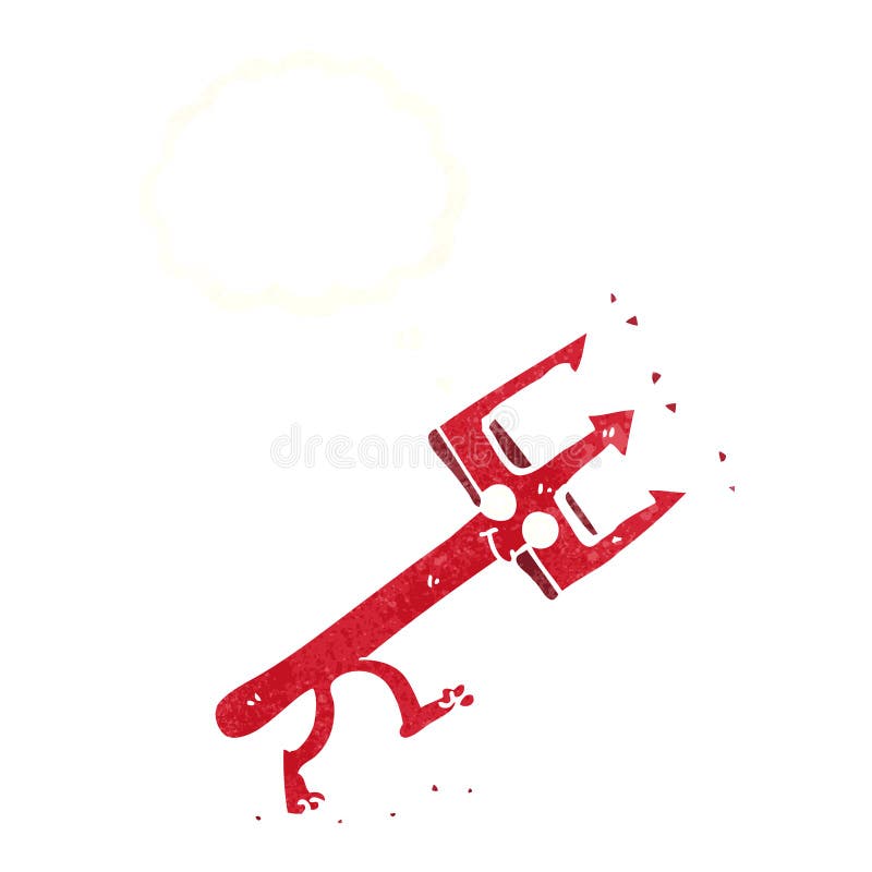 The devil with a fork stock vector. Illustration of horns - 38047838