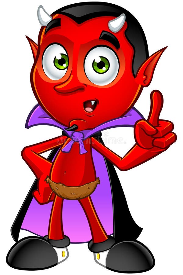 Cartoon Devil - Thinking stock vector. Illustration of devil - 78221409