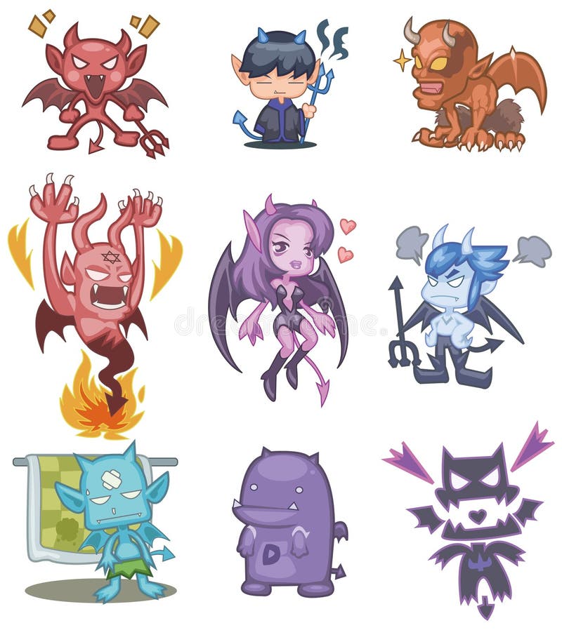 Cartoon devil icon stock vector. Illustration of lucifer - 17934721