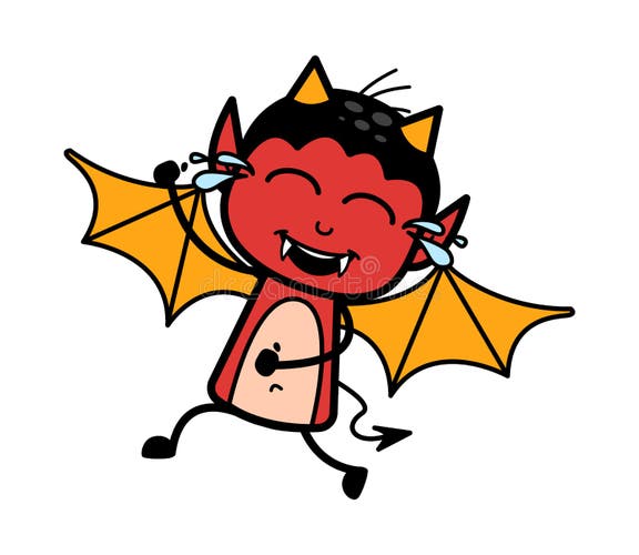Cartoon Devil Laughing stock illustration. Illustration of feeling ...