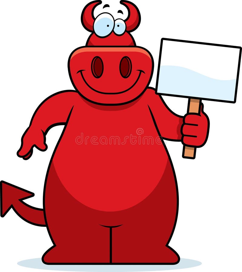 Cartoon Devil Sign stock vector. Illustration of animal - 47474274