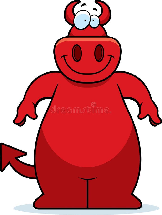 Cartoon Devil Smiling stock vector. Illustration of smiling - 47474299