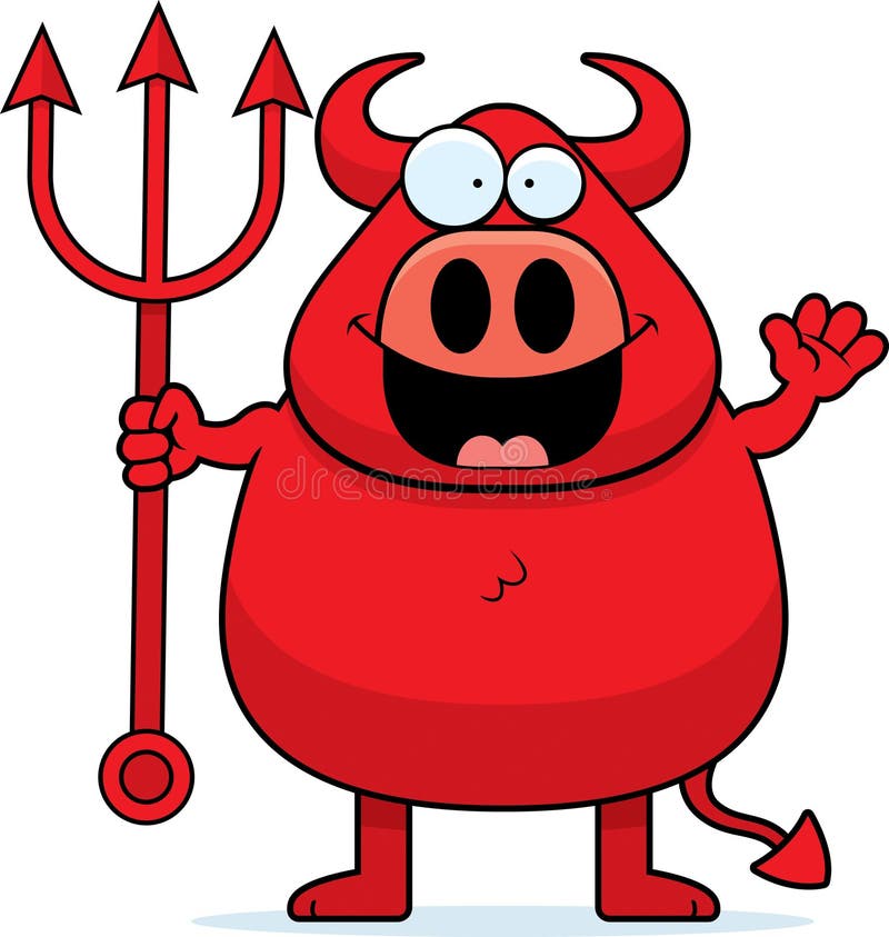 Devil Waving stock vector. Illustration of cartoon, mean - 11287802
