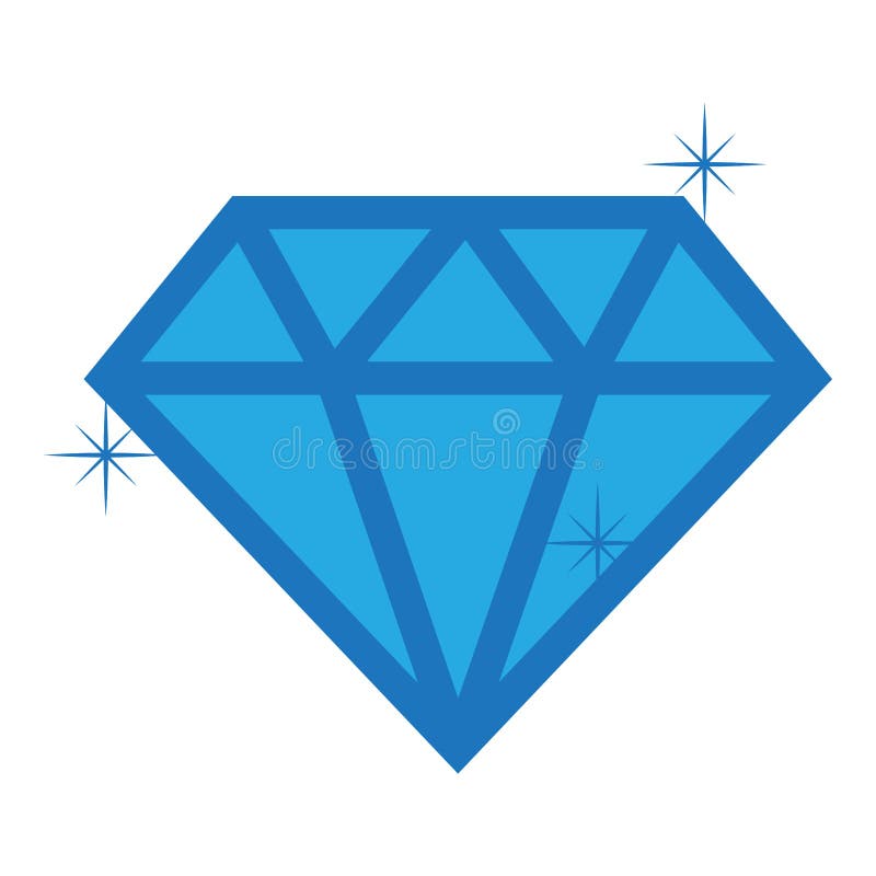 Cartoon diamond stock vector. Illustration of icon, simple - 258089074