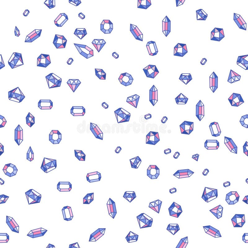 Cartoon diamond seamless stock vector. Illustration of design - 86568571
