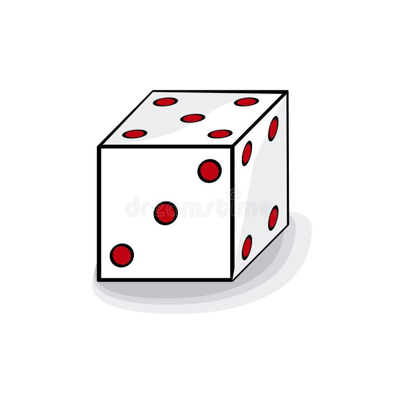 Cartoon of Dice. Vector Art Stock Illustration - Illustration of white ...