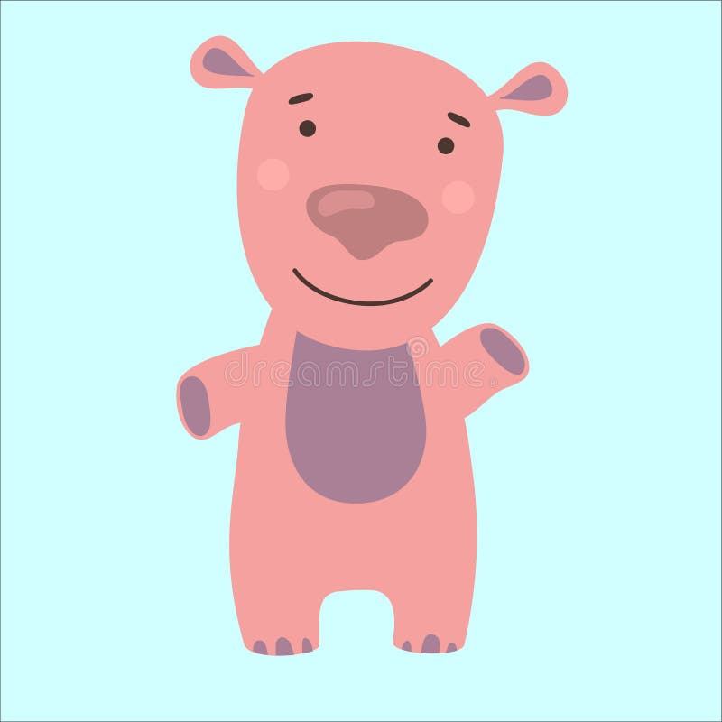 Cartoon dier blij grappig vector illustratie. Illustration of leuk ...