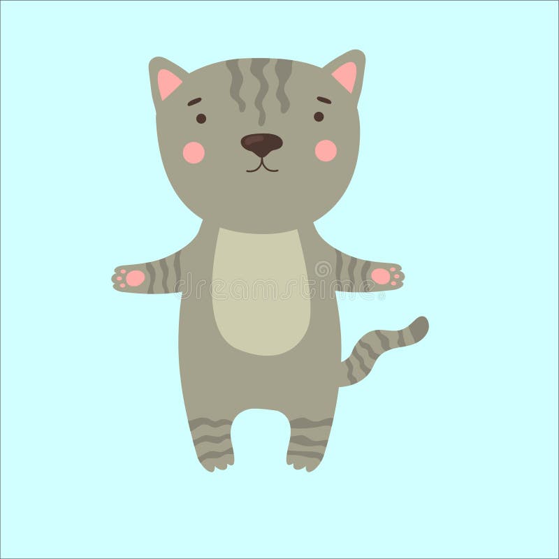 Cartoon dier blij grappig vector illustratie. Illustration of grappig ...