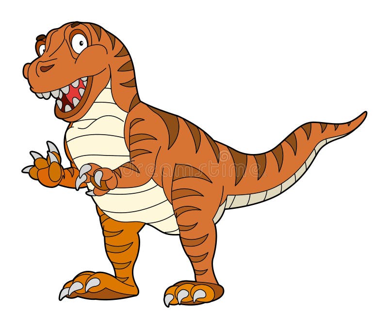 Cartoon Dinosaur - Illustration for the Children Stock Illustration ...