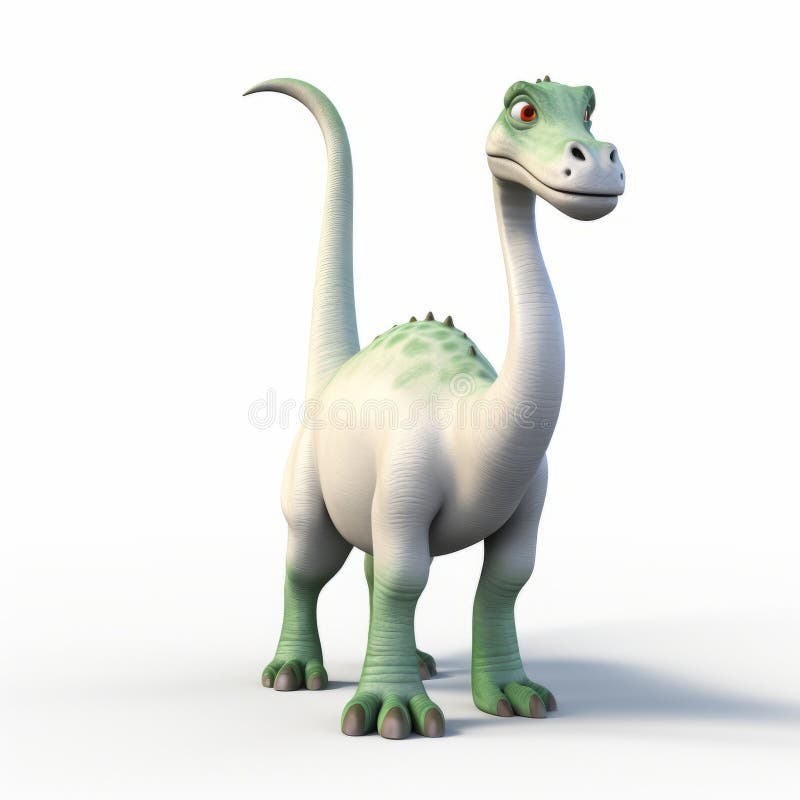 3d Cartoon Brachiosaurus: a Playful and Realistic Animation Stock ...