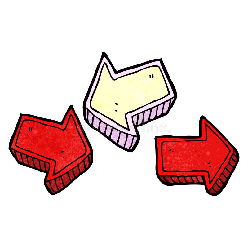 Cartoon direction arrows stock vector. Illustration of clip - 38029528