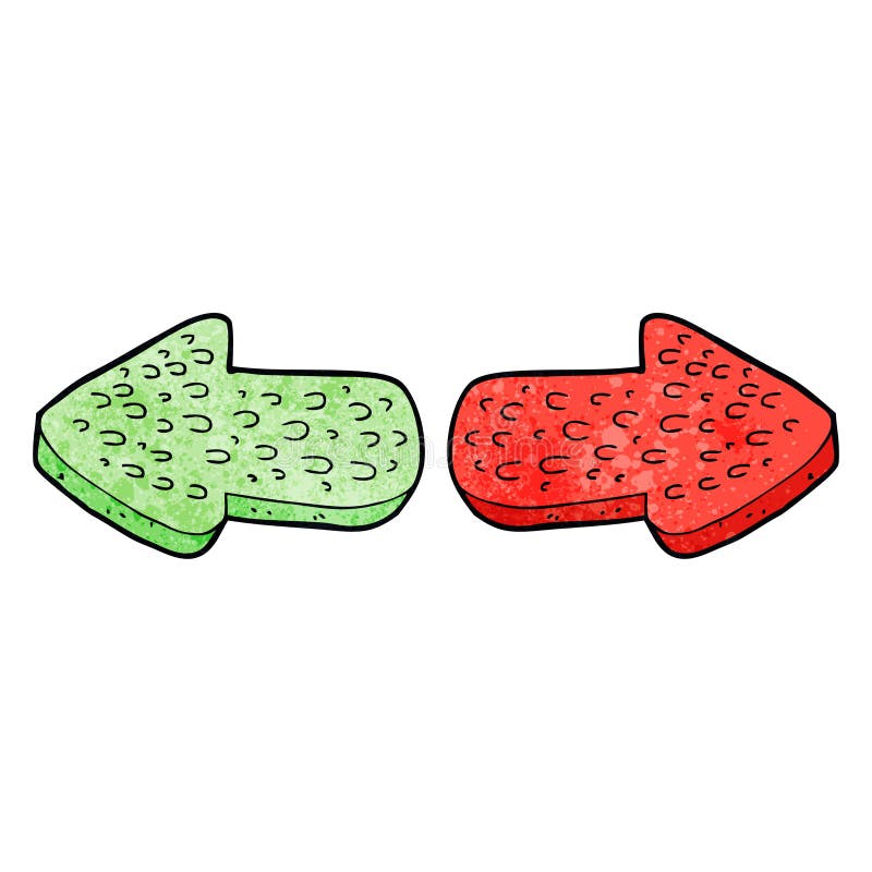 Cartoon direction arrows stock illustration. Illustration of artwork ...