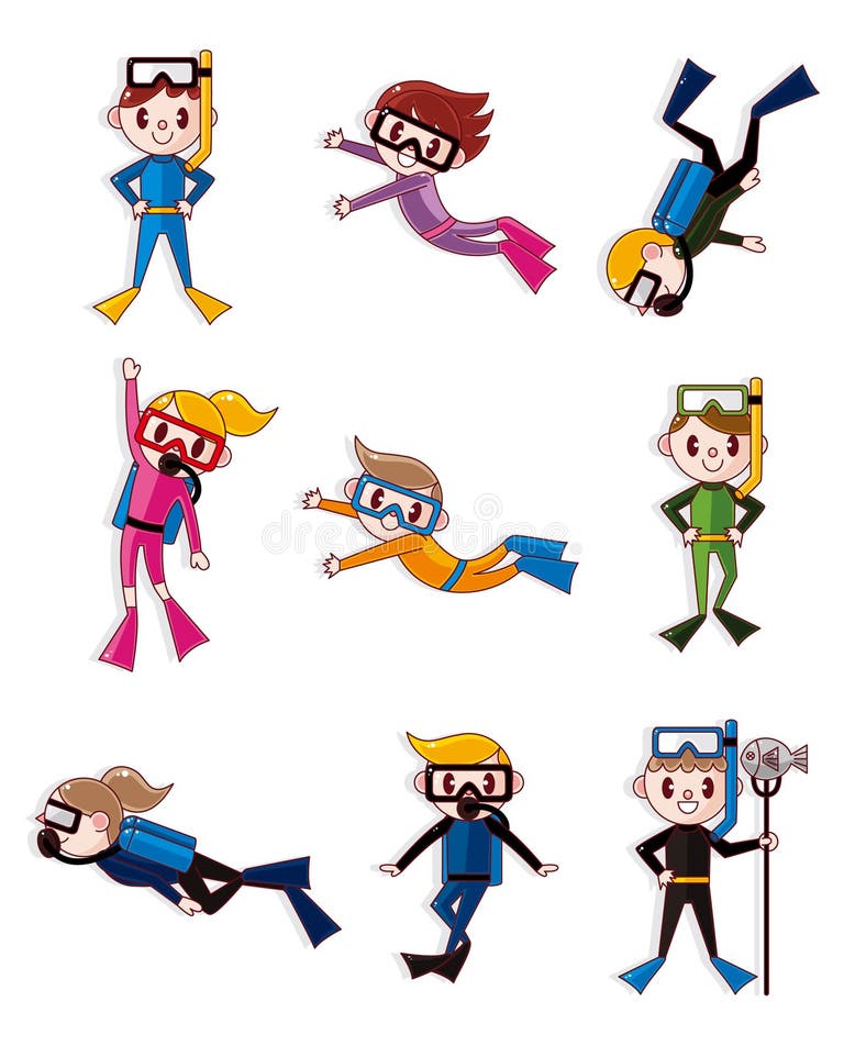 Diver Cartoon Stock Illustrations – 9,820 Diver Cartoon Stock ...