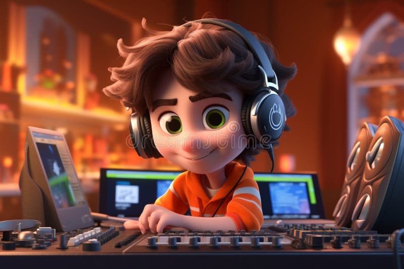 Cartoon Kid Dj Stock Illustrations – 237 Cartoon Kid Dj Stock ...