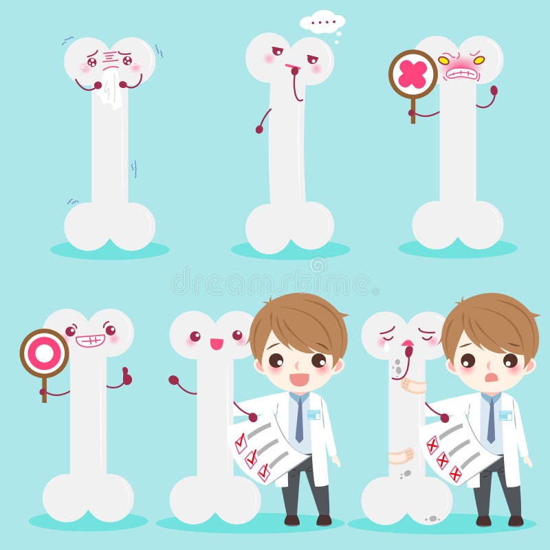 Osteoporosis cartoon bone stock vector. Illustration of condition ...
