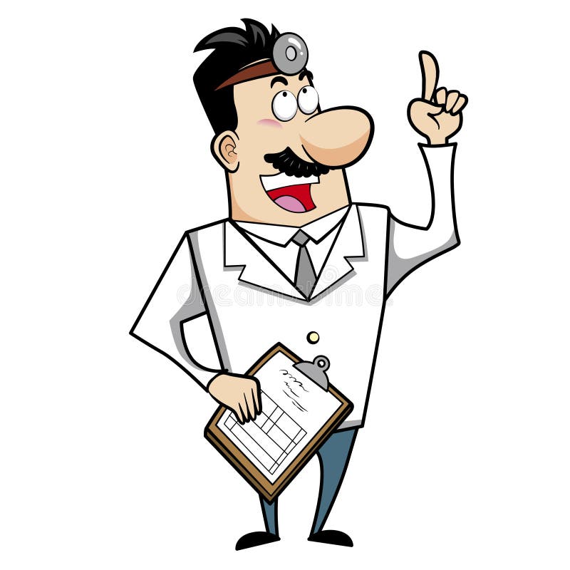 Cartoon Doctor with Clipboard Stock Vector - Illustration of person ...